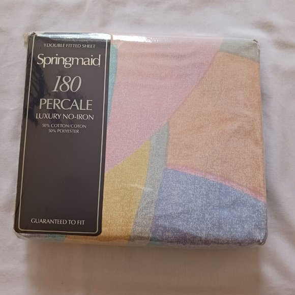 Springmaid | Bedding | Vintage Springmaid Full Fitted Pastel Color ...